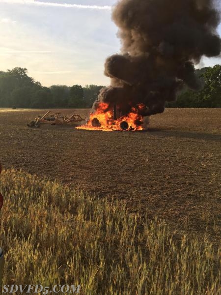 Farm Tractor Fire In Chaptico - Seventh District Volunteer Fire Department